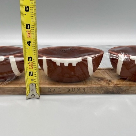 Rae Dunn | Kitchen | Rae Dunn Football Hut Hut Hike 3 Dip Bowls Serving ...